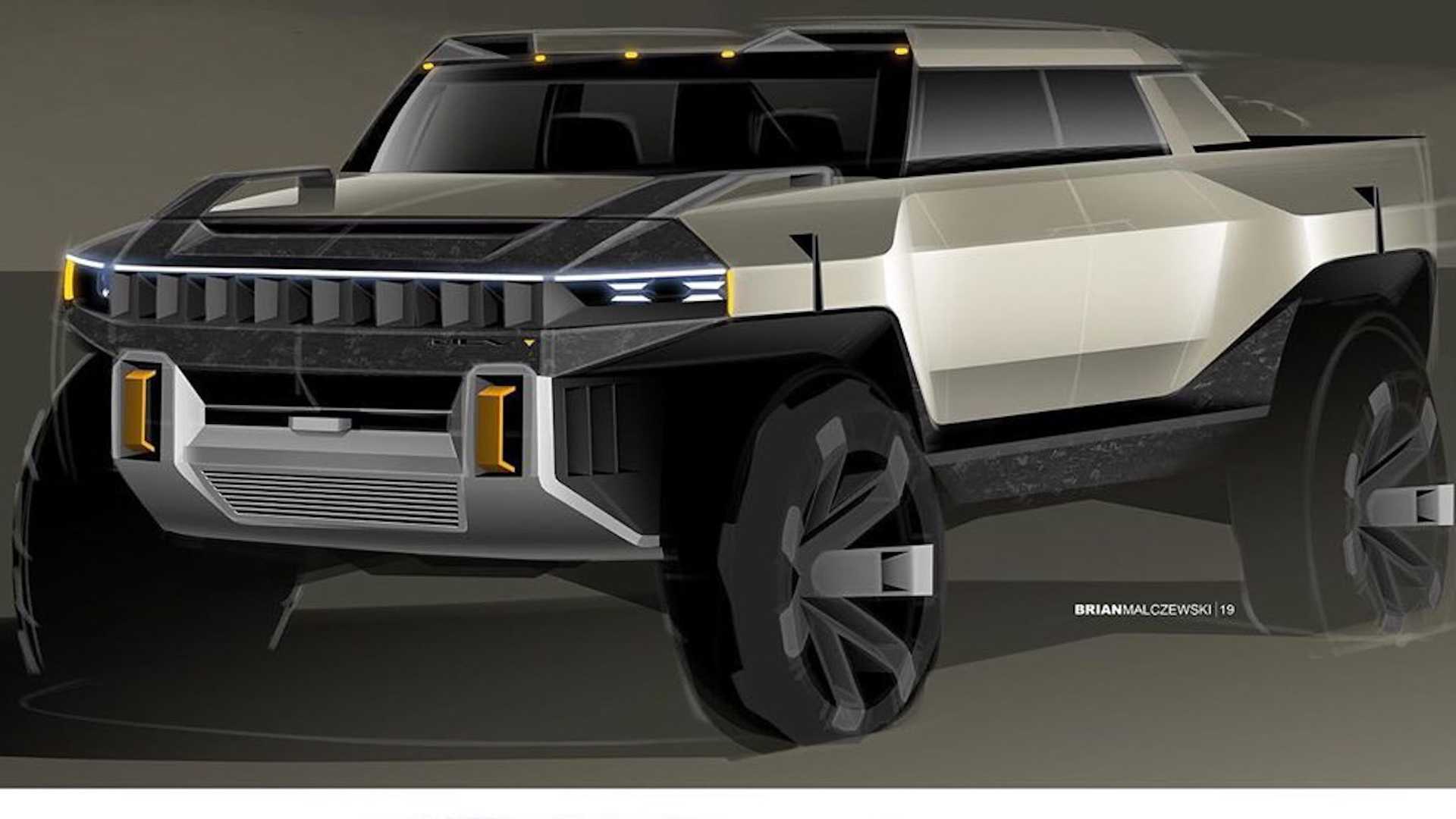 Have A Look! New Design of Hummer EV Check Sketches - Automotive News